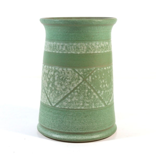 Green Pottery Vase - Etsy