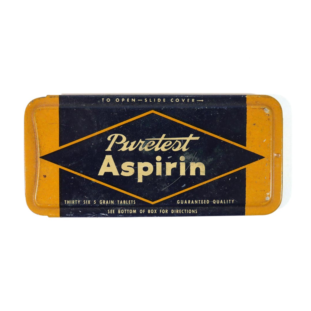 Vintage Puretest Aspirin Tablet Tin - Etsy