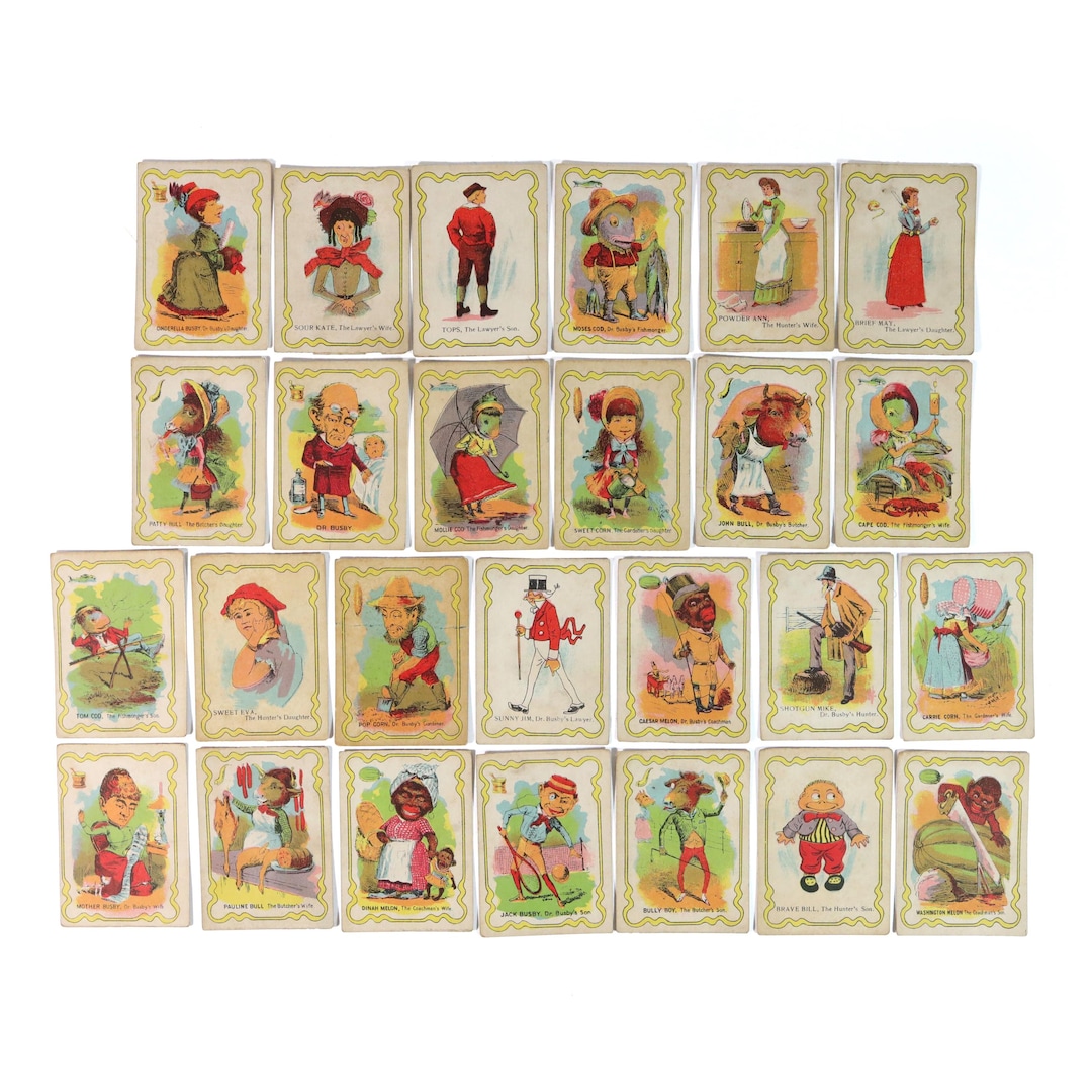 1897 Dr. Busby Card Game - 26 Cards - Etsy