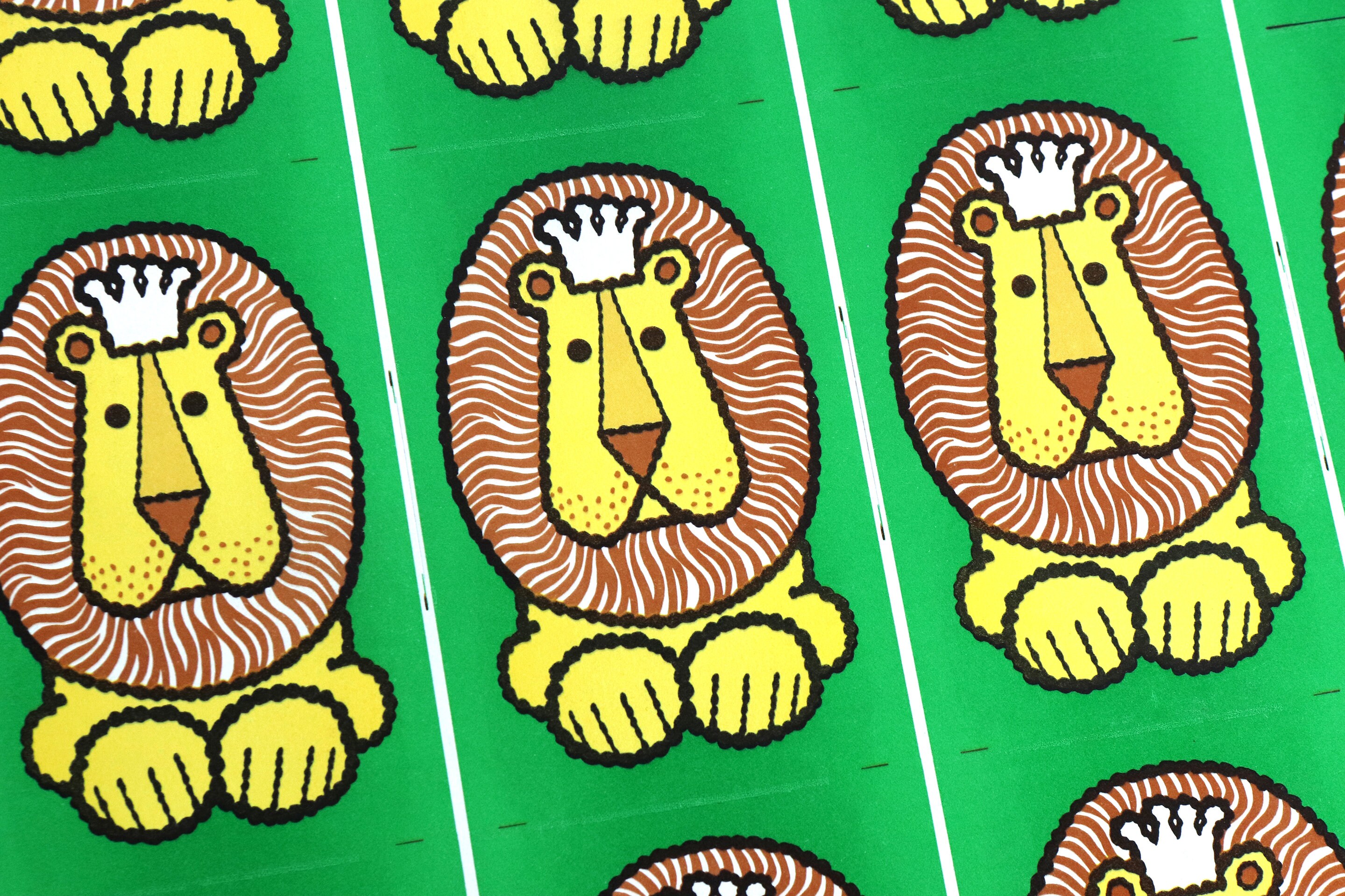 Vintage Uncut Playing Cards Lions Poster Printer Proof | Etsy