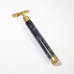 Vintage Men's Black Marble Shaving Set - Razor, Cup, Brush - Etsy