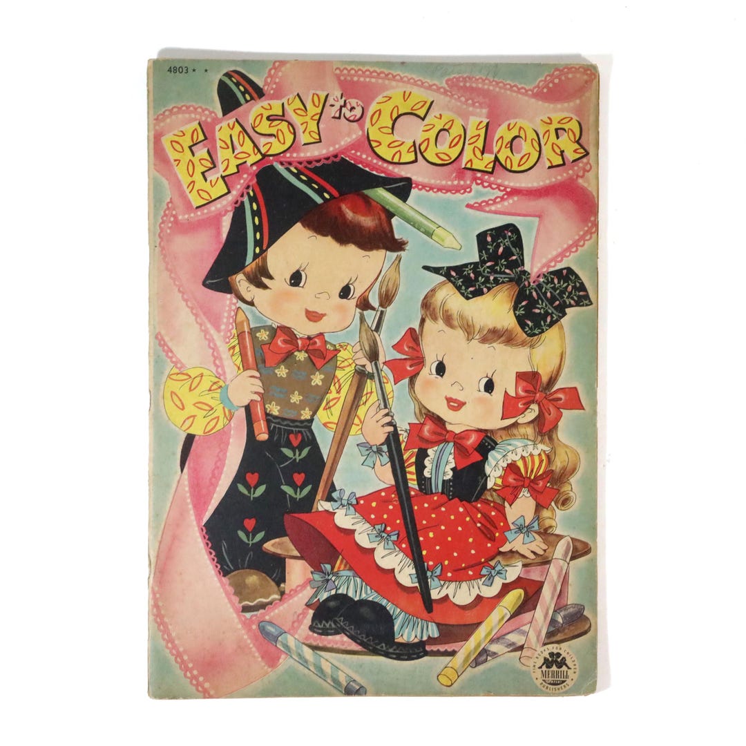 Vintage 1946 Easy to Color - Coloring Book by Merrill Company ...