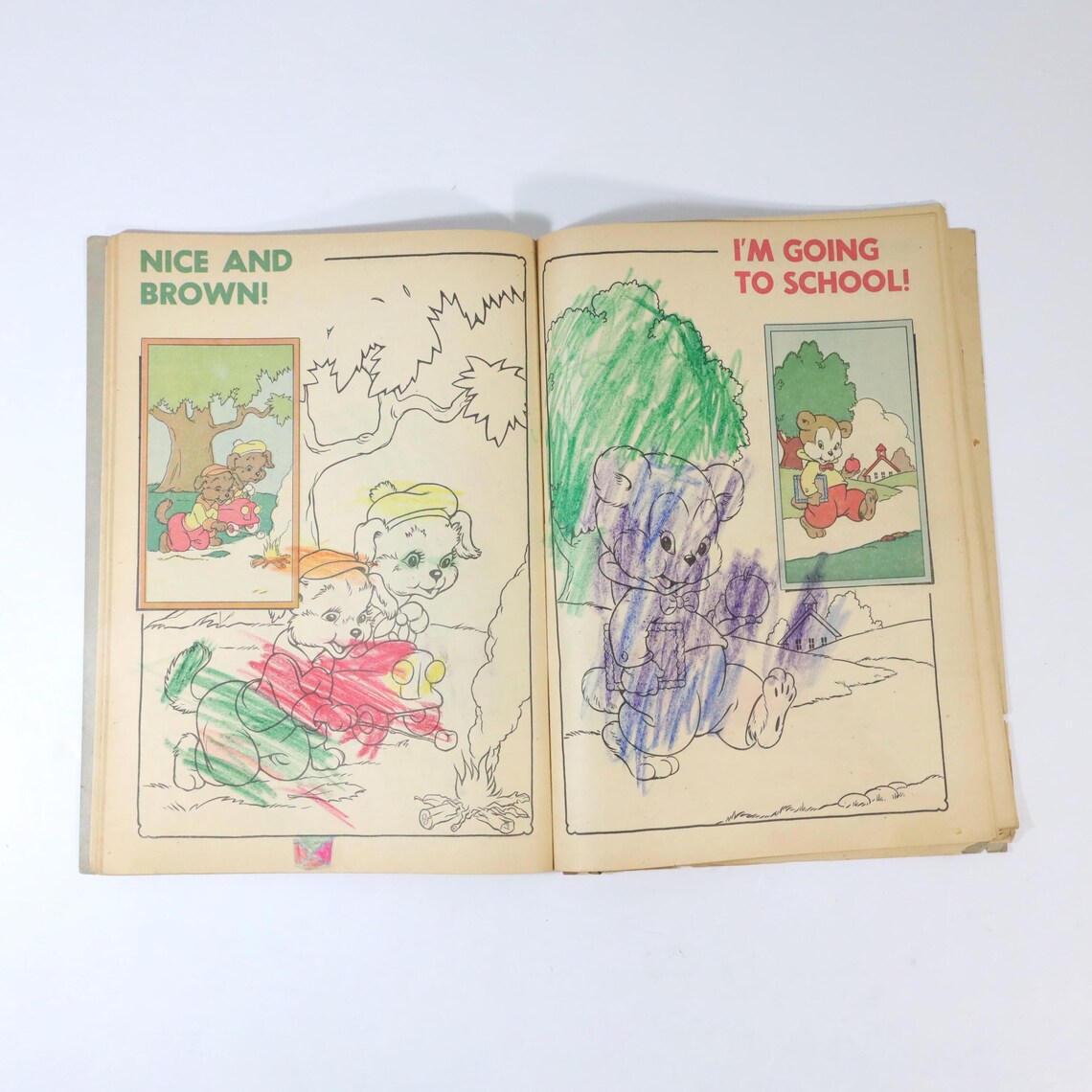 Vintage 1950's Children's Copy-cat Paint Book - Coloring Book - Etsy