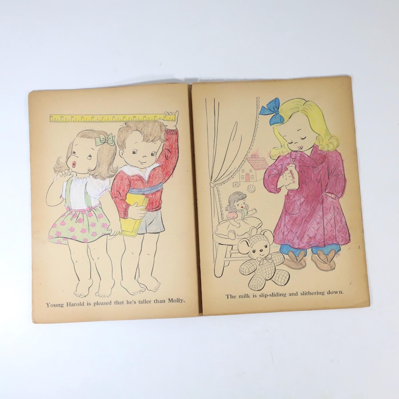 Vintage 1946 Easy to Color - Coloring Book by Merrill Company ...