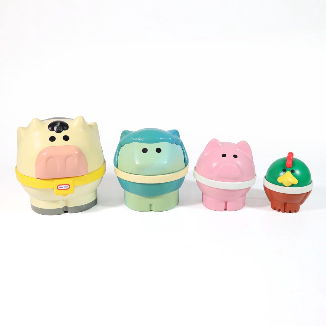 Vintage Little Tikes Nesting Farm Animals Set – Cow, Sheep, Pig ...
