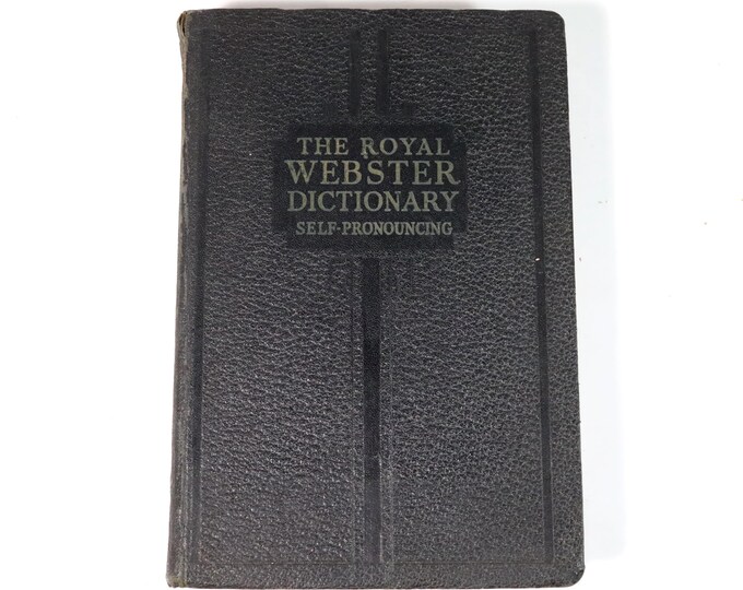 1931 the Royal Webster Dictionary Self-pronouncing - Etsy