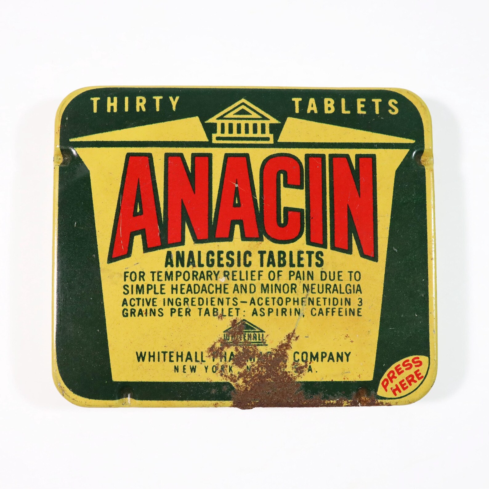 Vintage Anacin Tablet Tin - Etsy