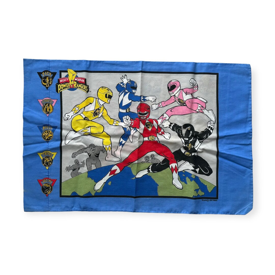 Vintage 1994 Power Rangers Standard Pillowcase - Etsy