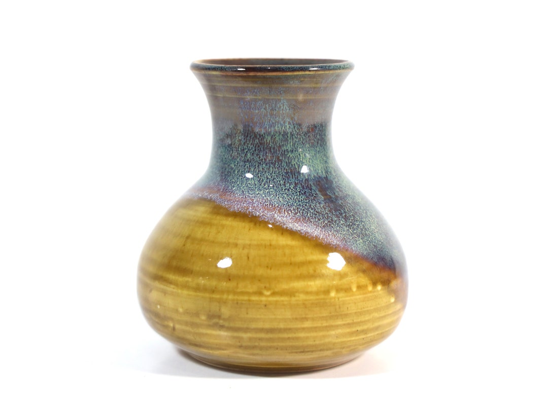 Small Vintage Signed Pottery Vase - Etsy