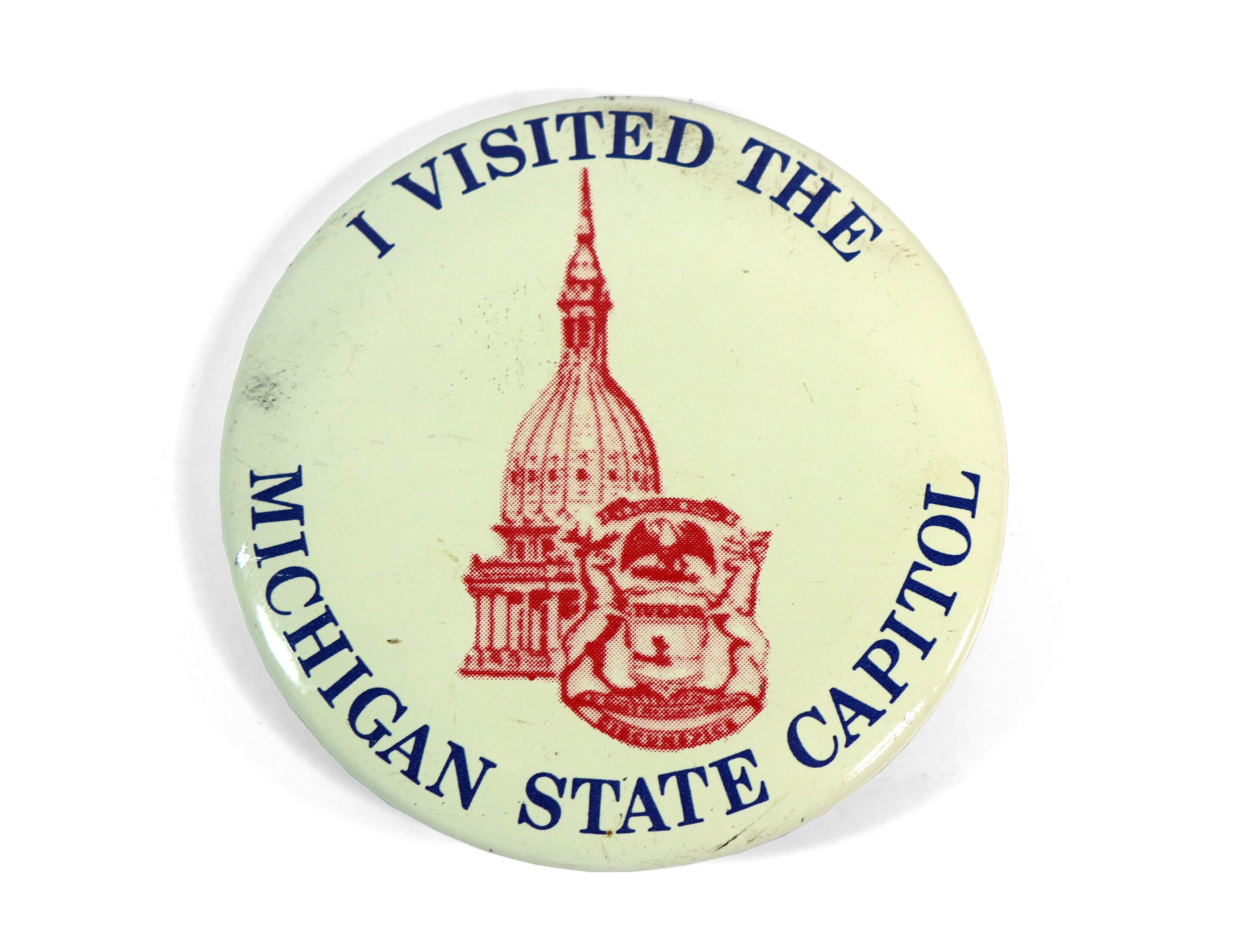 Vintage I Visited The Michigan State Capitol Pin | Etsy