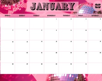 2025 Monthly Calendar Printable & Editable Canva Template - Etsy UK