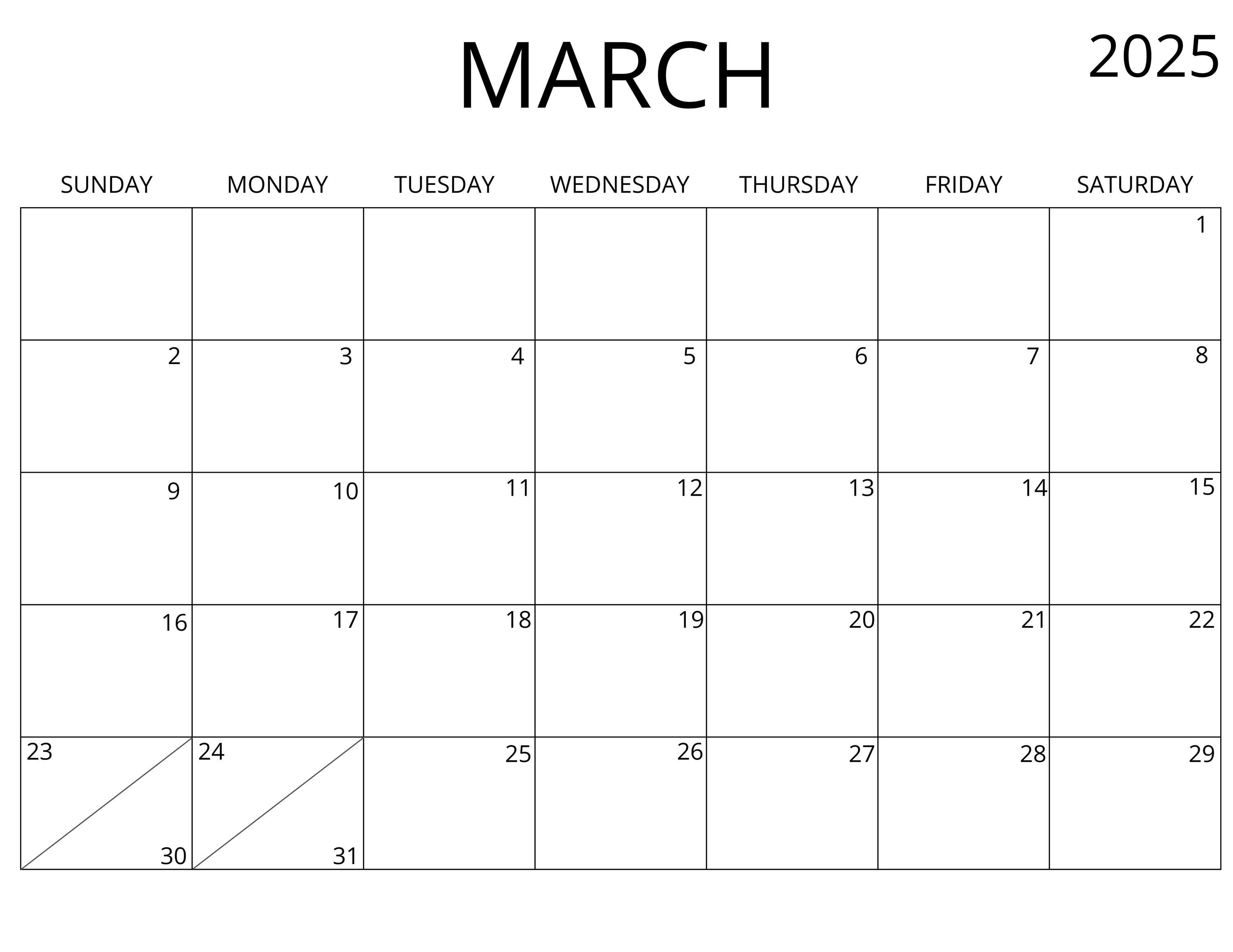 2025 Monthly Calendar Printable & Editable Canva Template - Etsy Canada