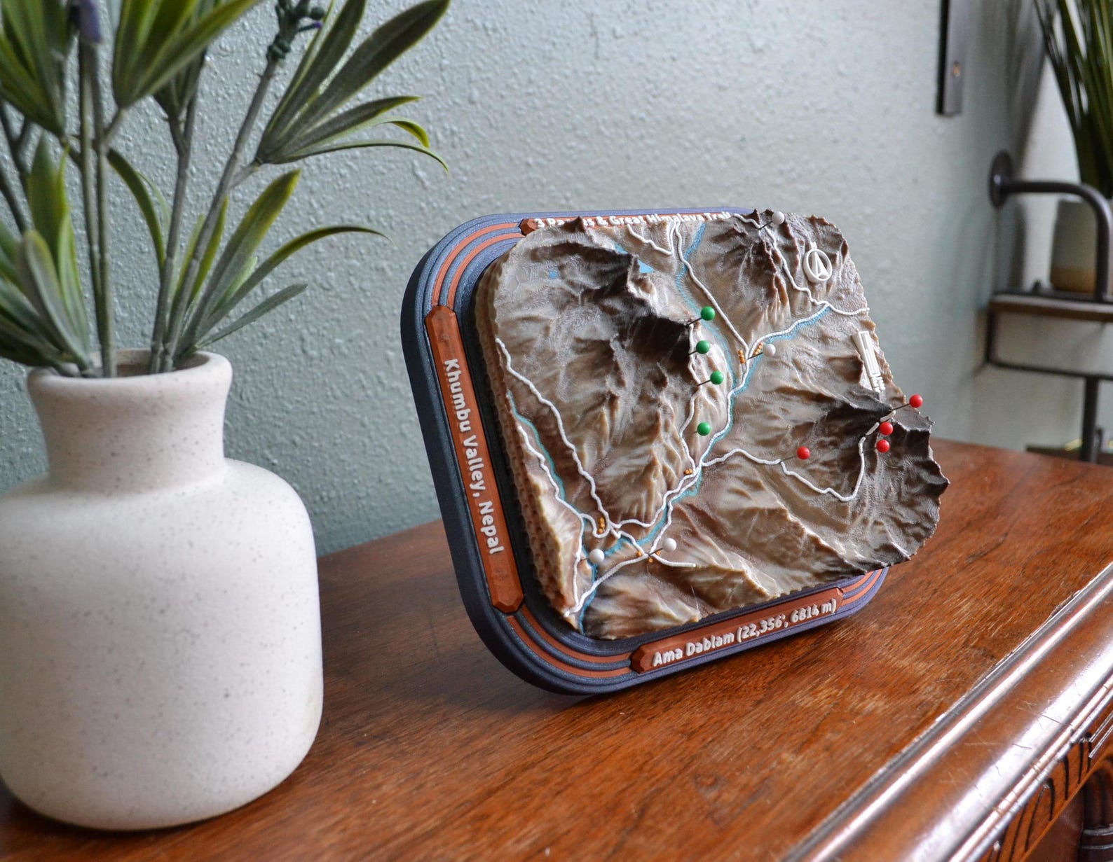 Ama Dablam - Taboche, Khumbu Valley to Everest BC, 3D Topographic Push ...