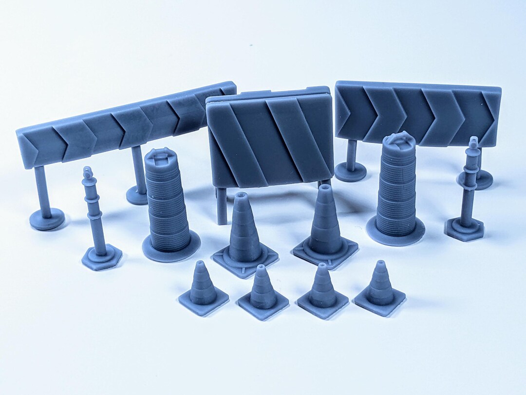 Traffic Cones and Construction Barrier Set - Etsy