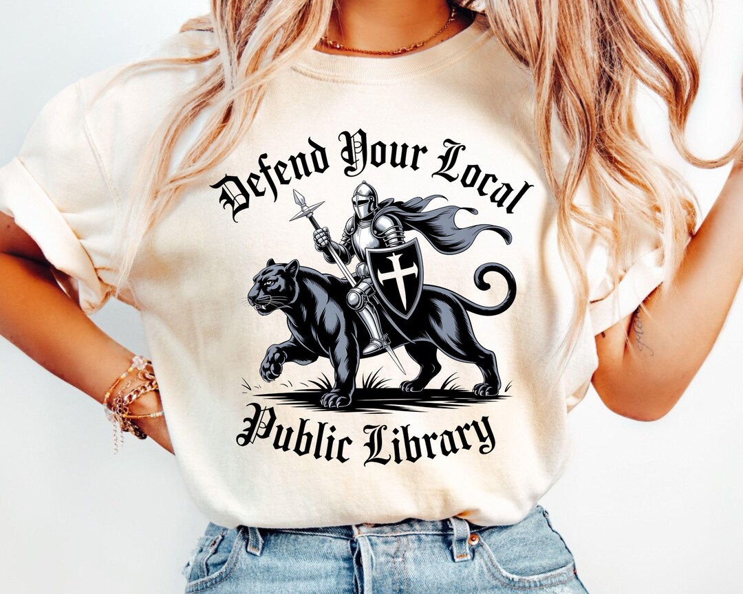 Defend Your Local Public Library Png, Knight Riding Panther Black and ...