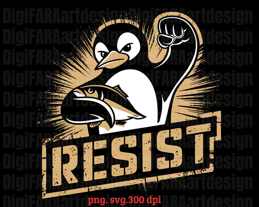 Resist Penguin Activism Png Svg , We Stand With Penguins , Flippers up ...
