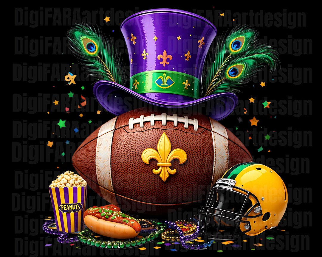 Mardi Gras Football Png,mardi Gras Png, Mardi Gras Game, Football Mama ...