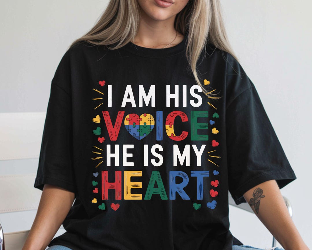 I Am His Voice, He is My Heart Png, Autism Awareness Png ,in April We ...