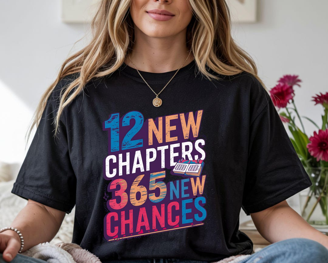 12 New Chapters 365 New Chances PNG, New Year 2025 Text Design, Happy ...