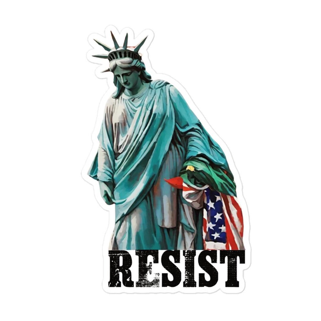 Resist Sad Statue of Liberty Sticker - Etsy