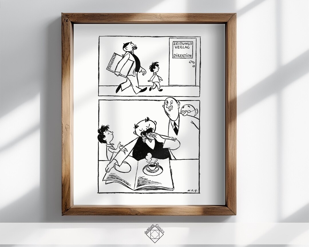 Printable Wall Art Retro Comic Father and Son Comic Gift for Father ...