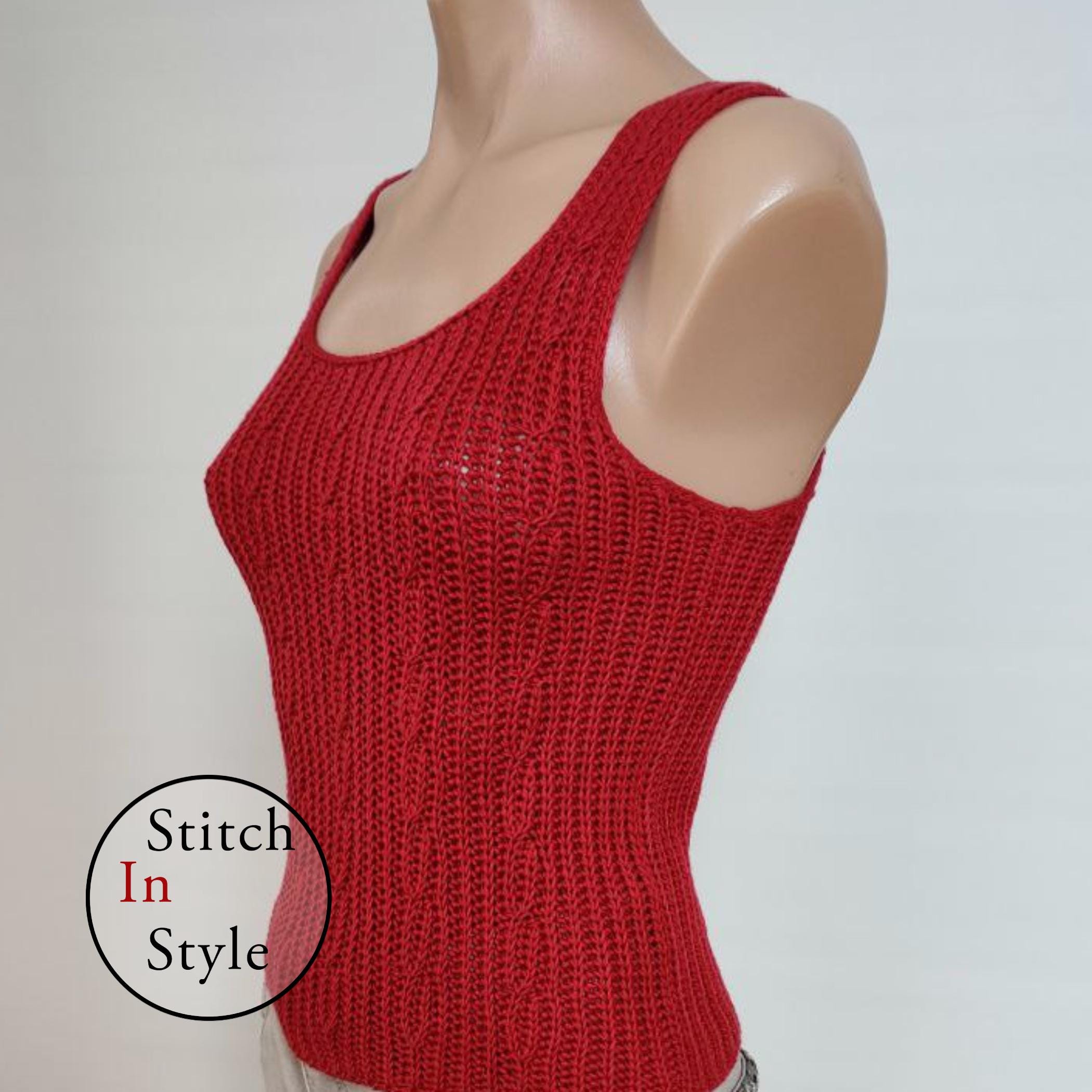 Crochet Pattern / Cable Tank Top Olivia - Etsy