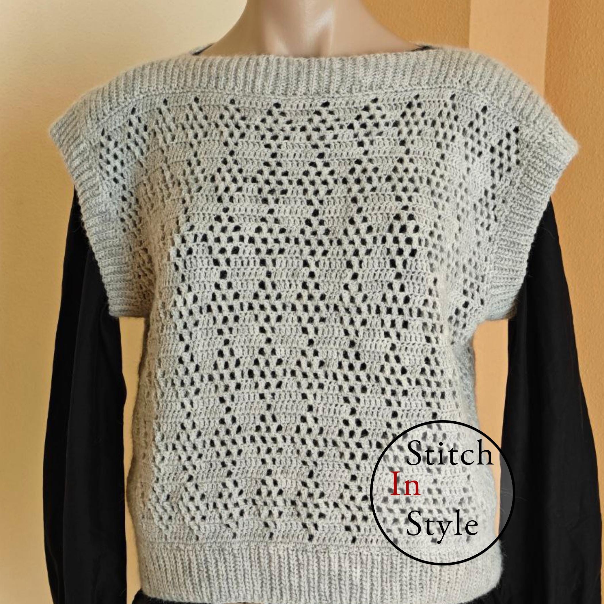 PDF Crochet Pattern / Diamond Vest - Etsy