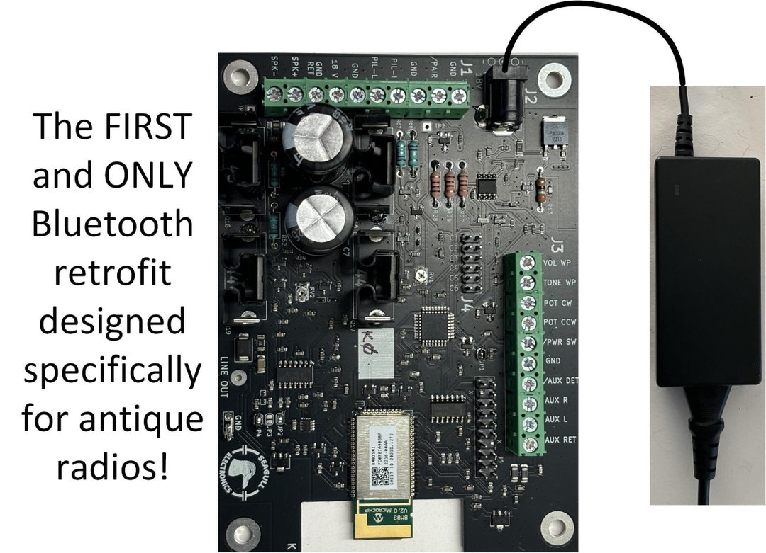 Bluetooth PCB for Antique Radios - This PCB and DC Power Supply Are the ...