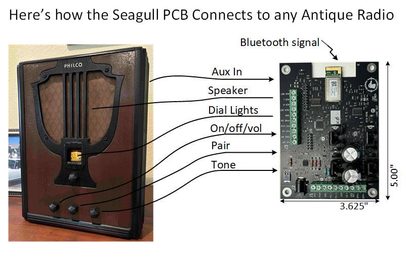 Bluetooth PCB for Antique Radios - This PCB and DC Power Supply Are the ...