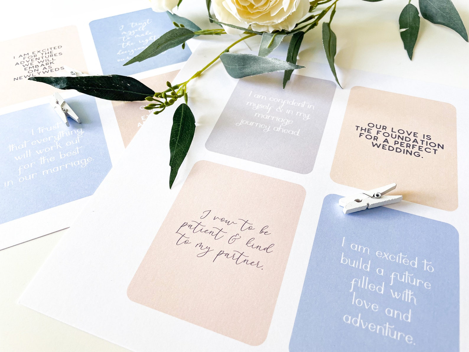 Printable Wedding Affirmation Cards for Bride or Groom | Bride to Be ...