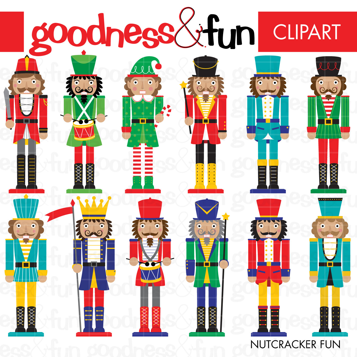 Nutcracker Fun Clipart Digital Holiday Nutcracker Clipart Instant ...