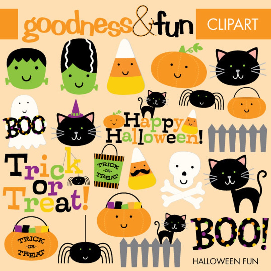Halloween Fun Halloween Clipart - Digital Halloween Clipart - Instant ...