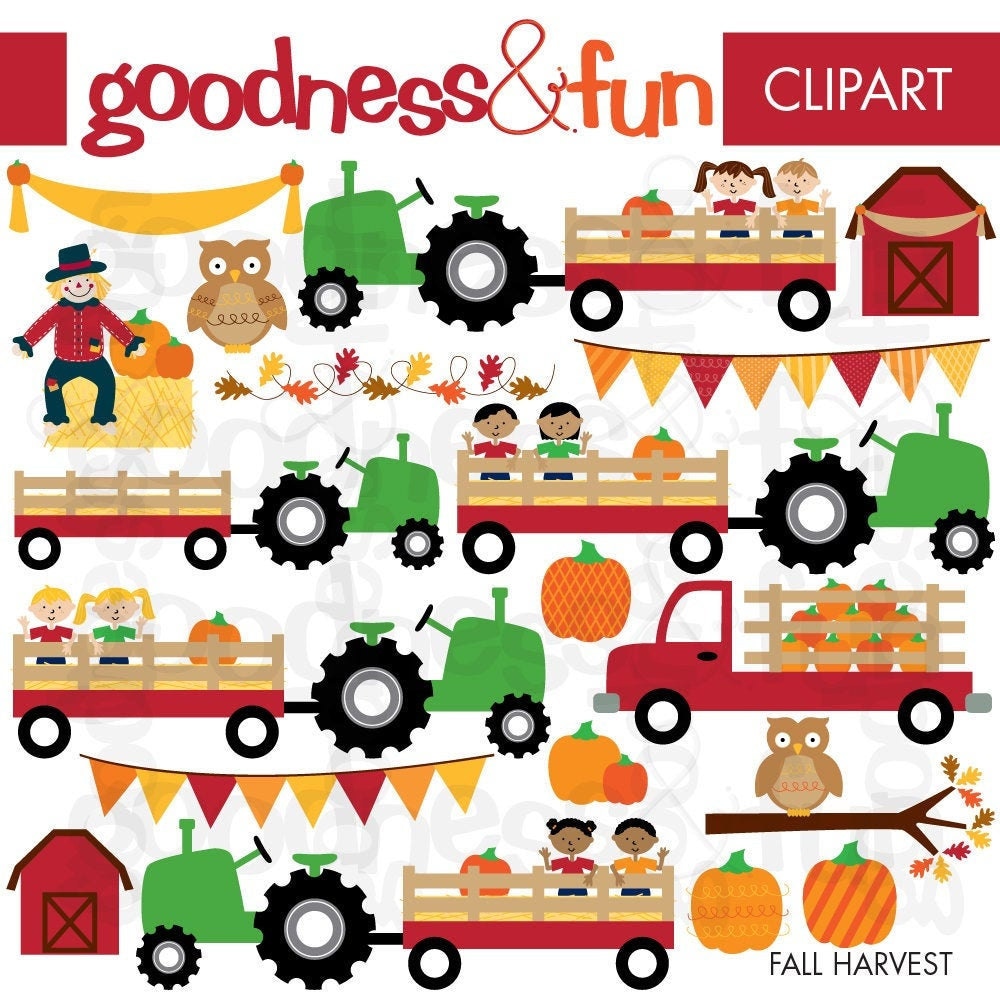 Fall Harvest Fall Clipart - Digital Fall Clipart - Instant Download - Etsy