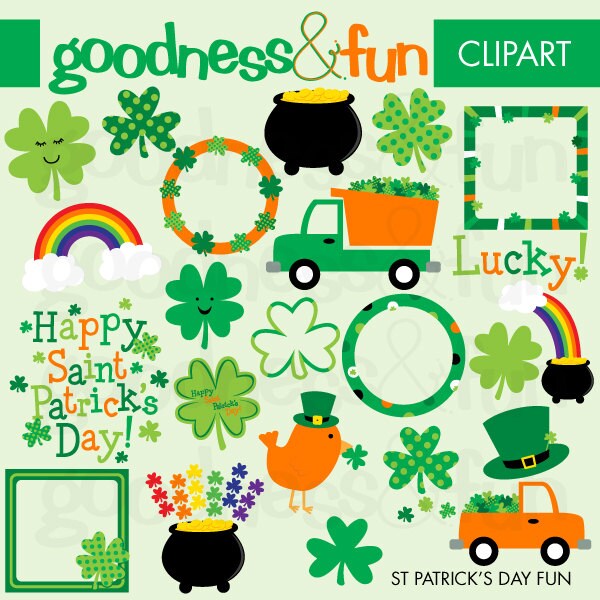 St Patrick’s Day Fun Clipart - Digital St Patrick’s Day Clipart ...