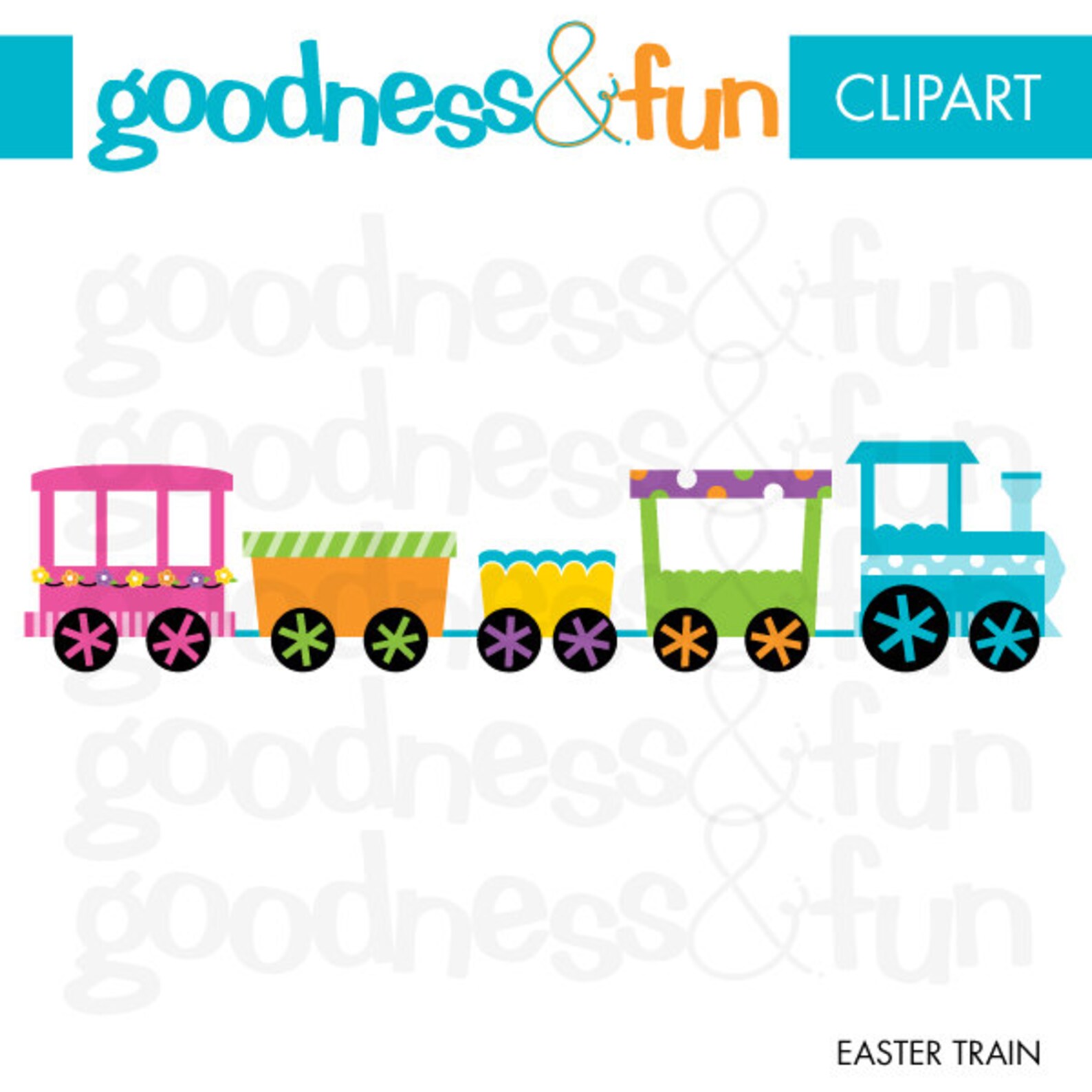 Easter Train Easter Clipart Digital Easter Clipart Instant Download - Etsy