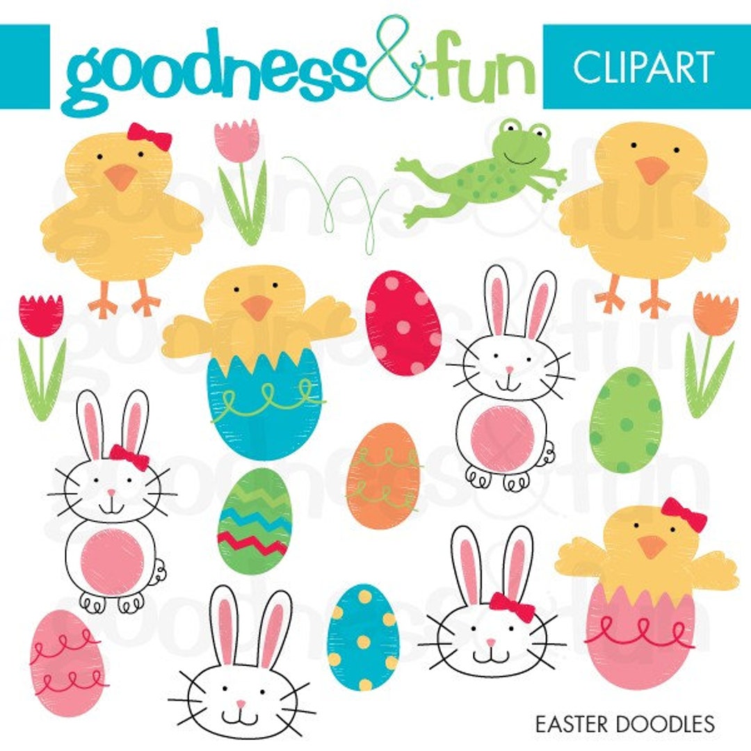 Easter Doodles Easter Clipart - Digital Easter Clipart - Instant ...