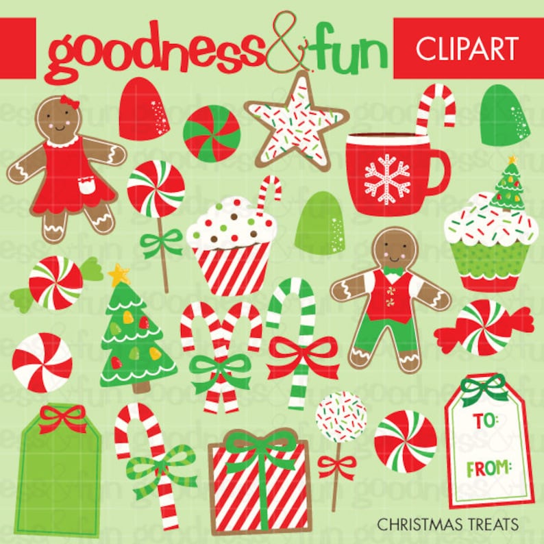 Christmas Treats Christmas Clipart Digital Christmas Clipart - Etsy