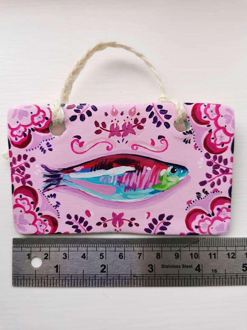 Handmade Sardine Clay Wall Plaque | Hand-painted Kitchen Decor | Wall ...