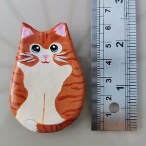 MADE TO ORDER Cat Fridge Magnet | Hand-painted Handmade Cat Magnet ...