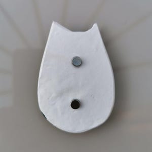 Handmade Clay Cat Magnet | Fridge Decor | Hand Painted Kitten | Pet ...