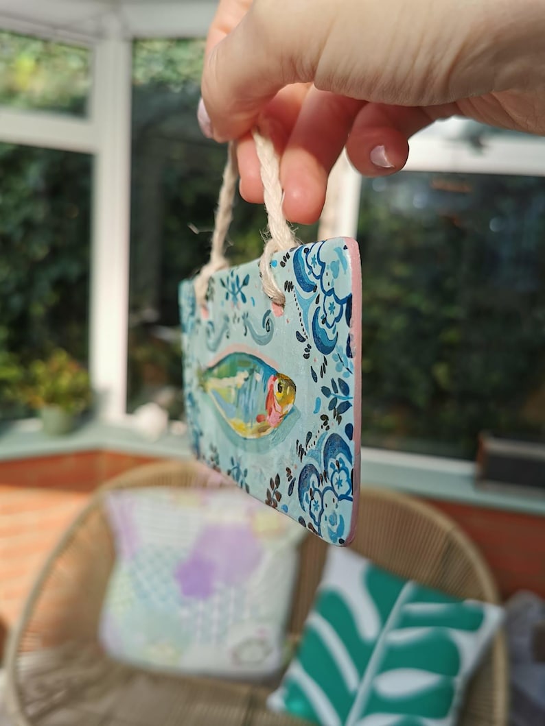 Handmade Sardine Clay Wall Plaque | Hand-painted Kitchen Decor | Wall ...