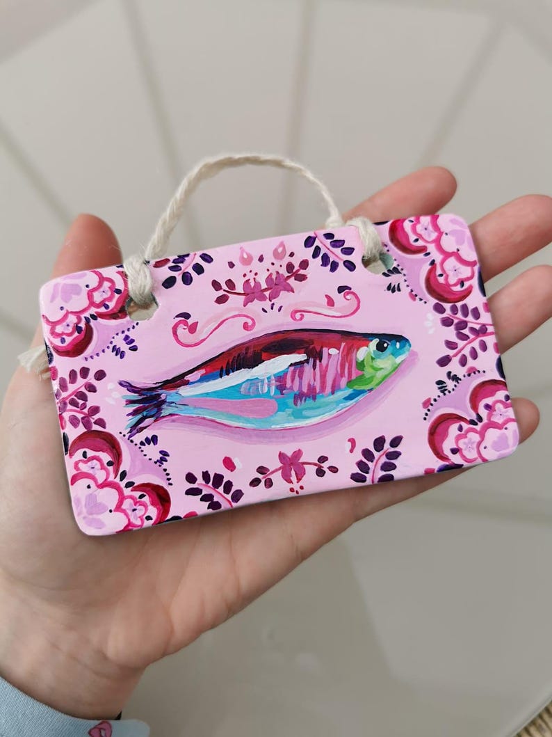 Handmade Sardine Clay Wall Plaque | Hand-painted Kitchen Decor | Wall ...