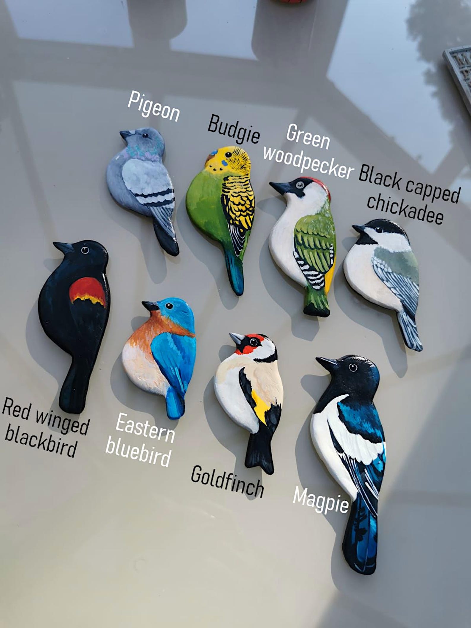 Handmade Bird Magnet | Fridge Clay Magnet | Bird Magnet Hand Painted ...