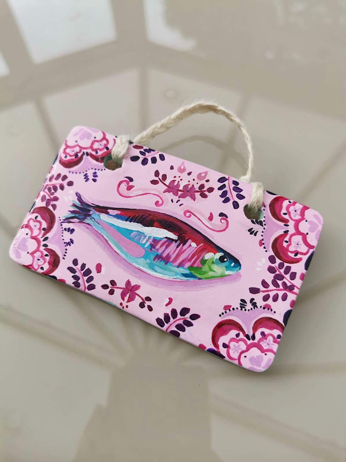 Handmade Sardine Clay Wall Plaque | Hand-painted Kitchen Decor | Wall ...