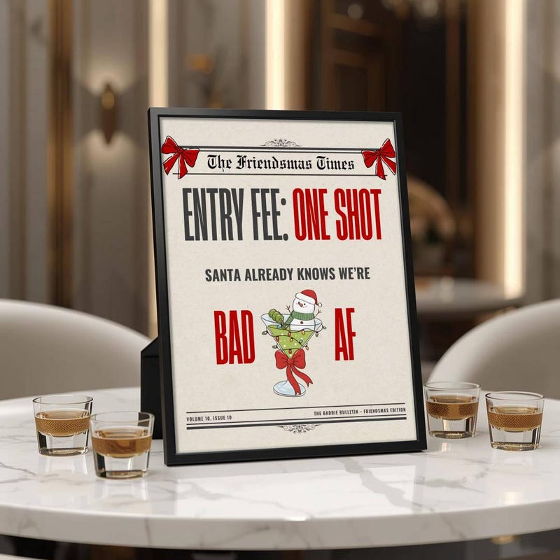 Take a Shot Sign Christmas - Etsy