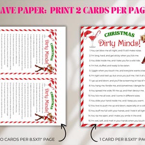 Christmas Dirty Minds Game- Printable Funny Friendsmas Trivia, Xmas ...