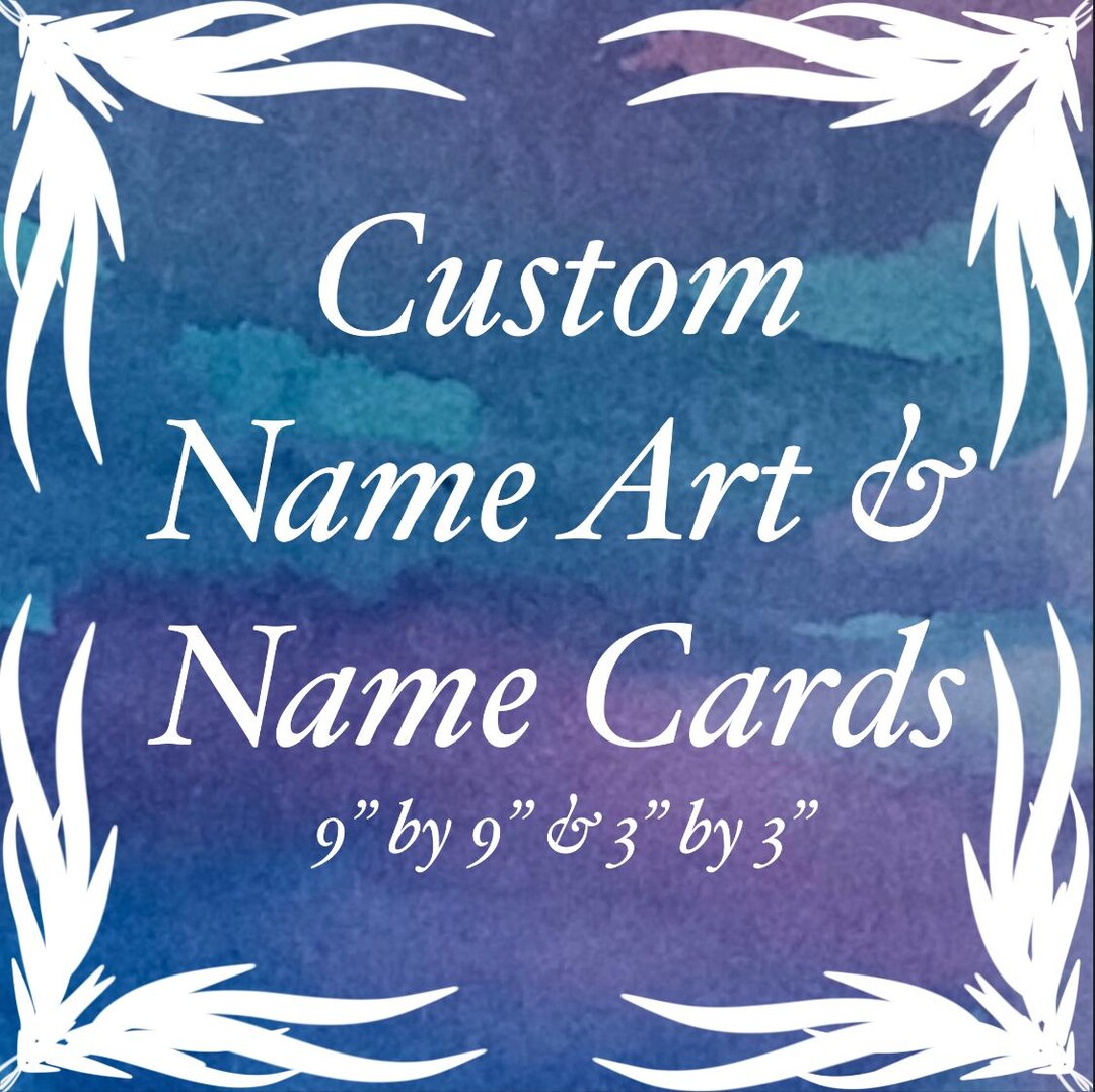 Custom Name Art, Custom Name Cards, Colorful Name Cards, Custom Cards ...