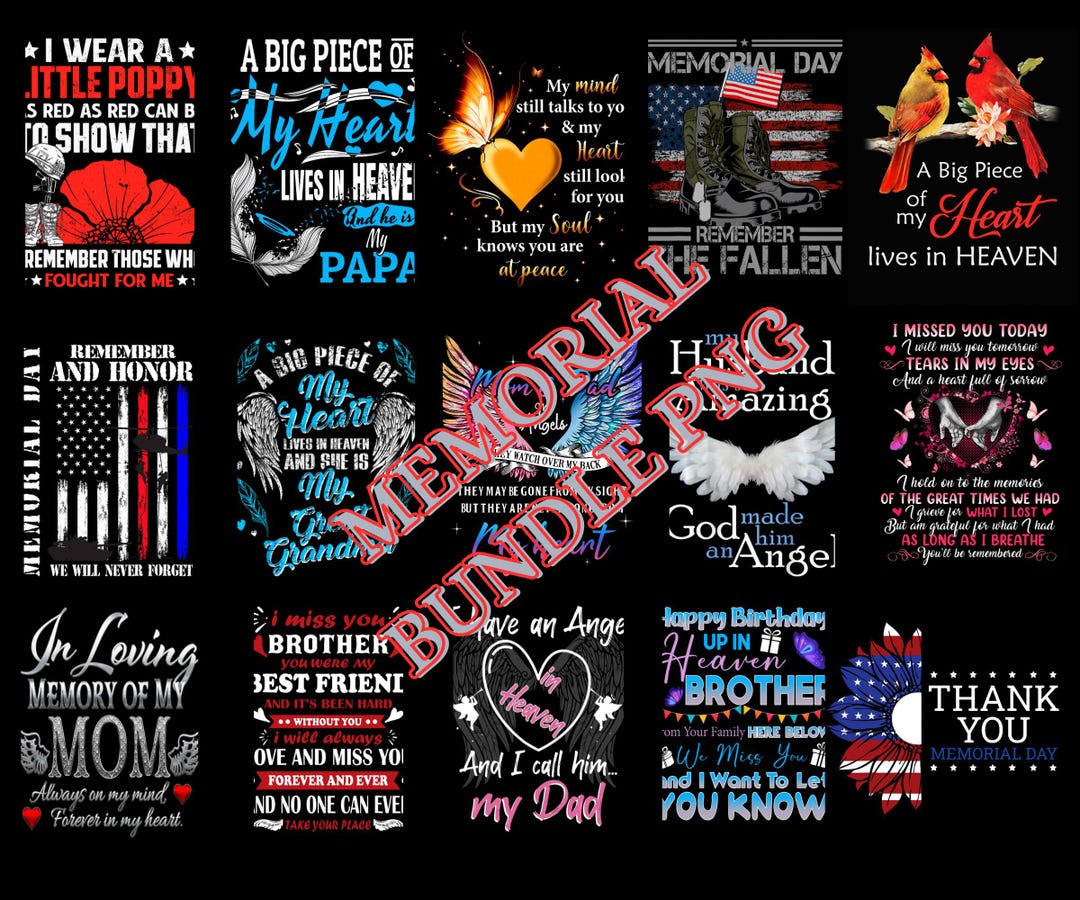 Memorial Png Bundle, in Loving Memory Png, Angel Wings Png, Memory Png ...