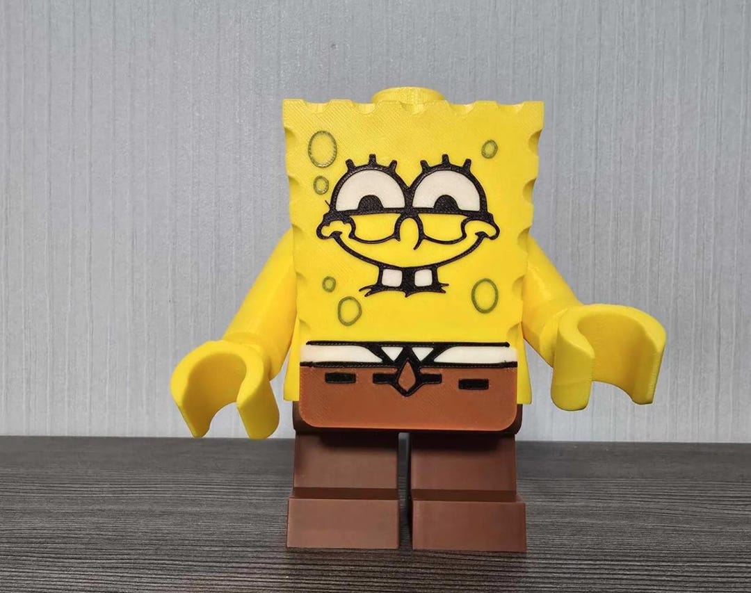 Big Brick Spongebob Inspired Brick Figures. 8 Inches Tall - Etsy
