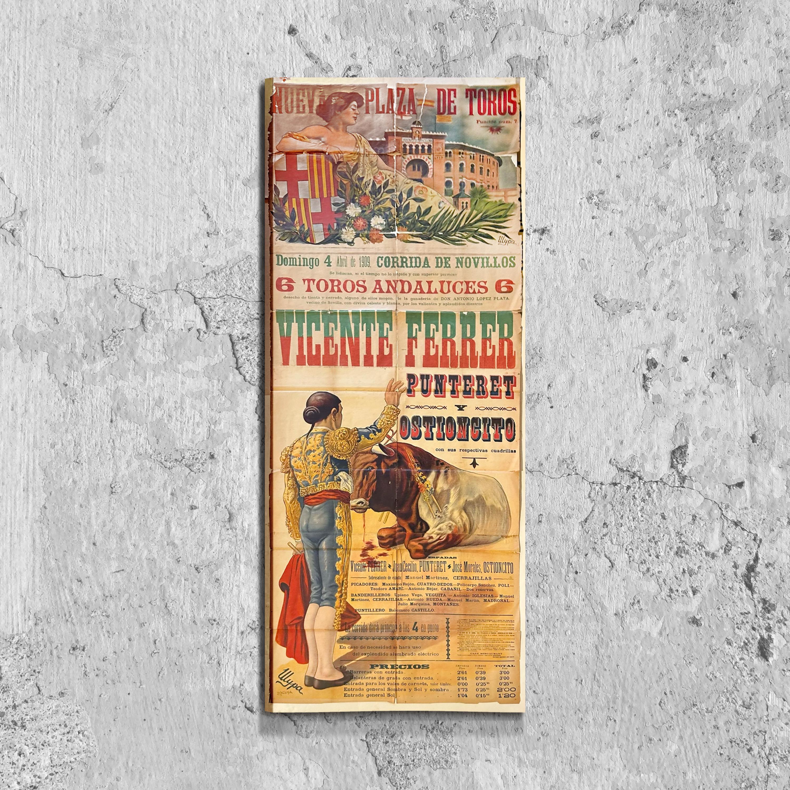 Nueva Plaza De Toros Bull Poster Print Framed Canvas, Spain Poster ...